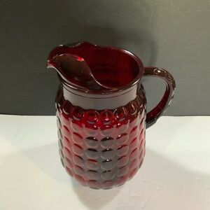 Anchor Hocking | Dining | Pitcher Bubble Ruby Red Glass Anchor Hocking ...